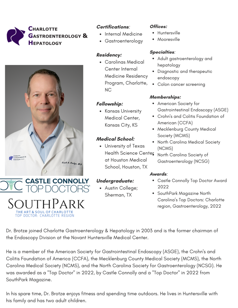 Charlotte Gastroenterology & Hepatology | Scott Brotze, MD - Charlotte ...