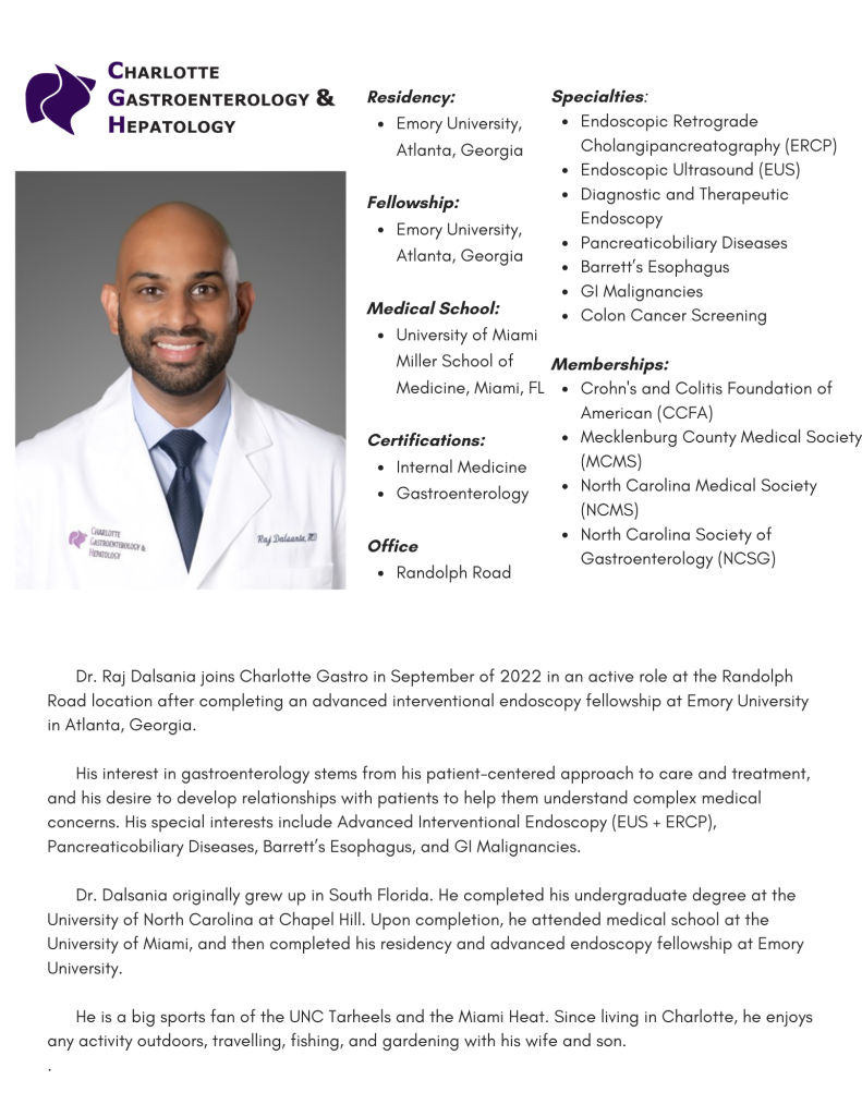 Charlotte Gastroenterology & Hepatology | Raj Dalsania, MD - Charlotte ...